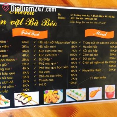 Bà Béo - Fastfood, Milk Tea & Mocktail | Địa điểm 247